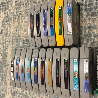 Japanese N64 Cartridge Top End Labels All 198 Japanese Labels 24 North ...