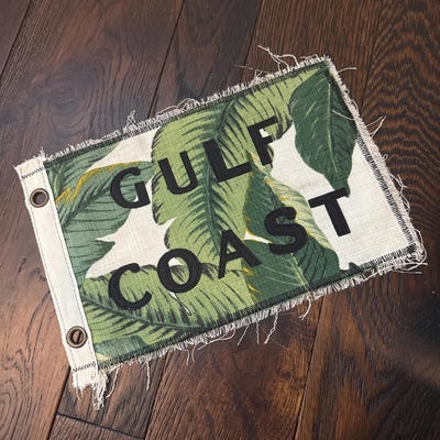 Vintage Inspired Locals Only Canvas Banner Camp Flag Dark Midnight Blue ...