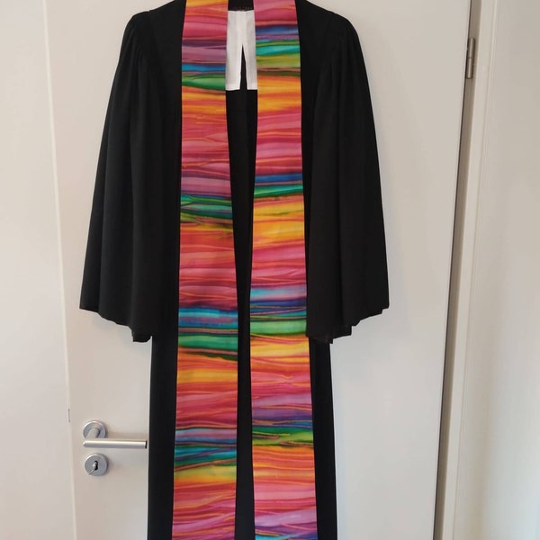 Silky Rainbow Clergy Stole, Rainbow, Priest Stole, Clergy Stole, All ...