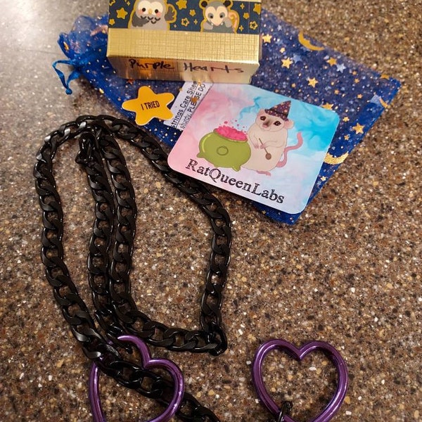 Pulling on My Heartstrings Slip Chain Choker With Heart Rings, Metal ...