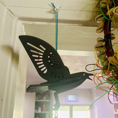 Cornish Crow Decoration Laser Cut / Lasercut Mdf Raven Goth Emo Edgar ...