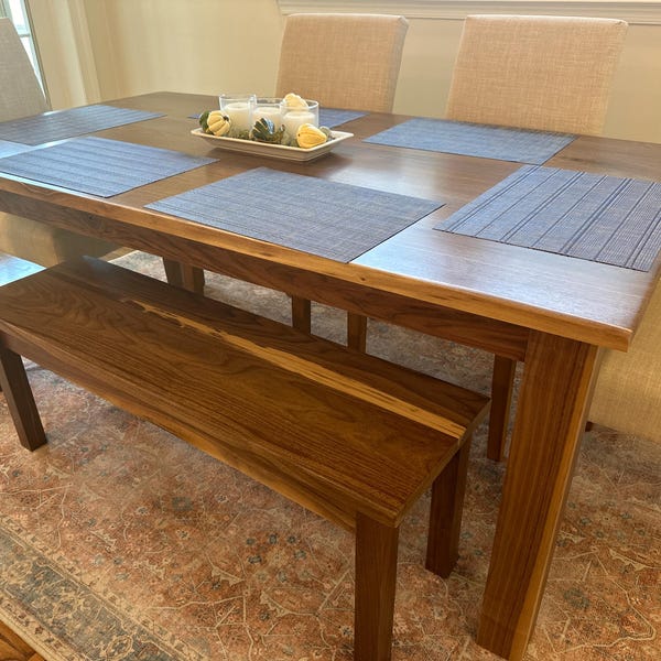 Maple Farmhouse Table, Custom Maple Hardwood Table, Farm Table With ...