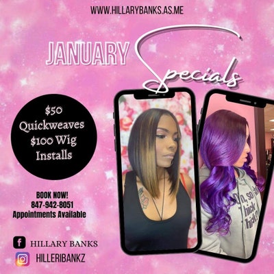 2 Hair Ballin Beauty Hair Flyer Template Easy Edit in Canva, Print or ...