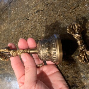 Beautiful Tone Buddhist Brass Bell Medium Tibetan Prayer Bell - Etsy