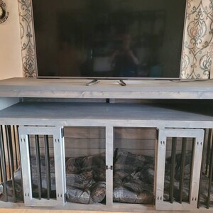 Dog Crate Desk FREE SHIPPING Farmhouse Dog Kennel Dog Furniture Rustic ...