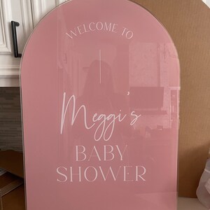 Personalized Acrylic Arch Welcome Sign Wedding Ceremony Minimal Clear ...