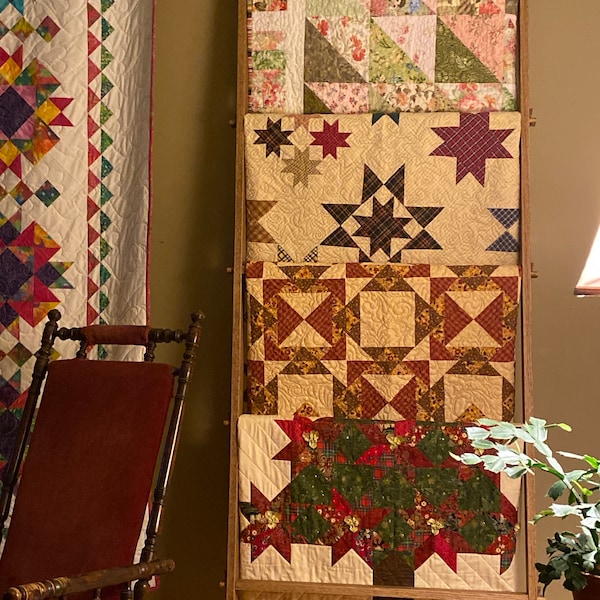 Modern Floating Wall Shelf, Java-stained Cherry & Maple Shelving Unit ...