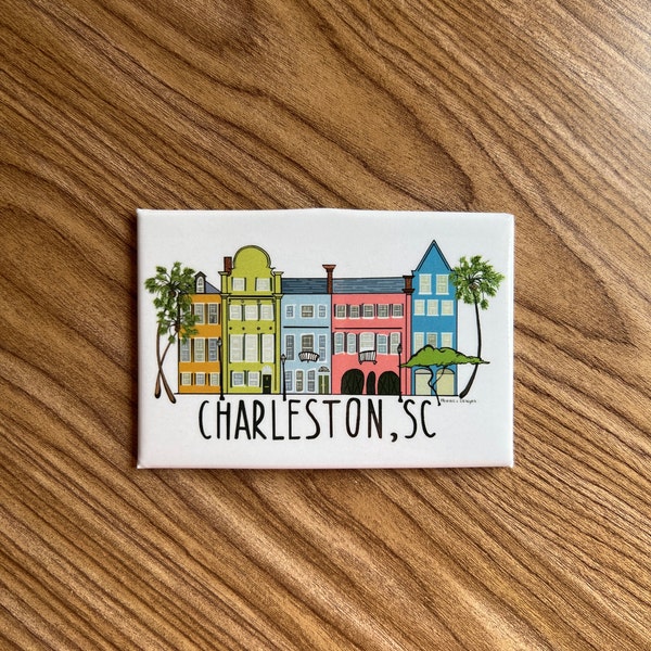 Charleston Rainbow Row Sticker - Etsy
