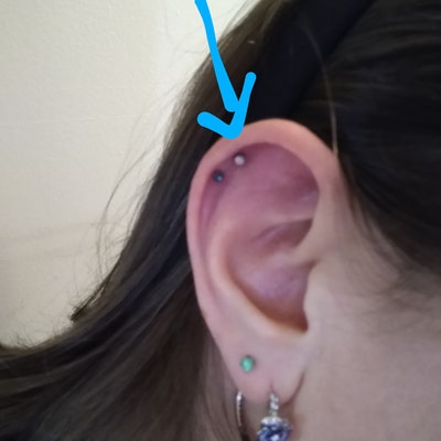 16g Implant Grade Titanium, Spiked Daith Hoop, Daith Earring, Daith ...