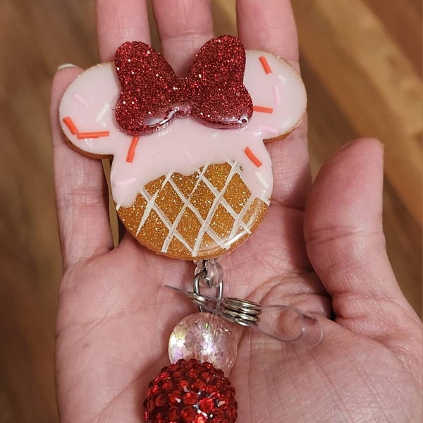 Strawberry Shortcake Ice Cream Badge Reel Mouse Head Clip Lanyards - Etsy