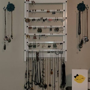 White Jewelry Organizer With Shelf Jewelry Storage | Etsy