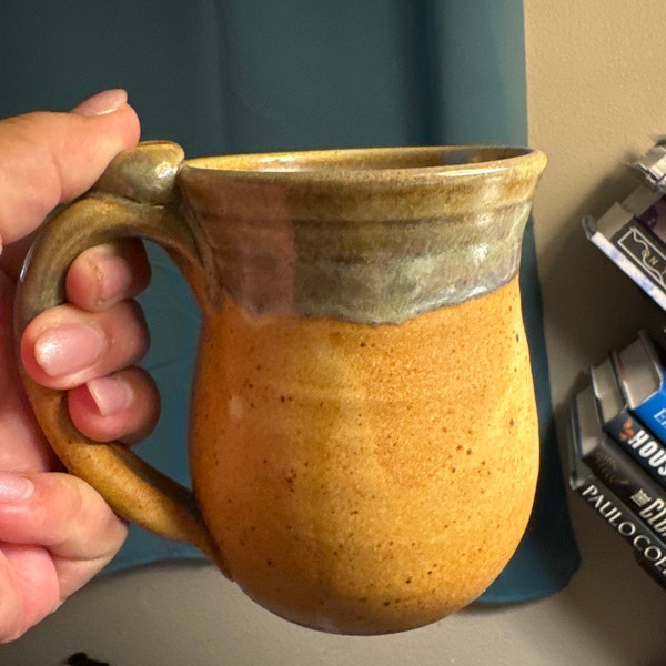 Handmade Stoneware Barrel Mug: 12 Oz Ceramic Coffee Mug - Etsy