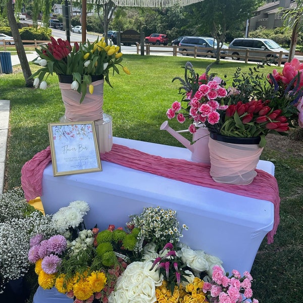 Wildflower Flower Bar Sign, Bridal Shower, Bouquet Bar Sign, Make a ...