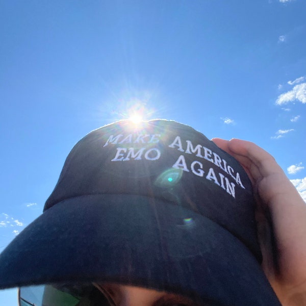 Make America Emo Again Hat Embroidered Baseball Dad Cap MAGA Hat, Emo ...