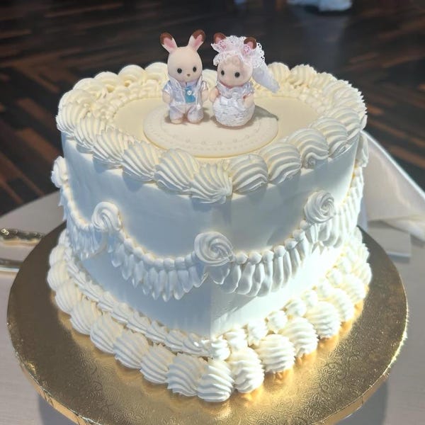 Wedding Calico Critters CAKE TOPPER Bridal Custom Decor Centerpiece ...