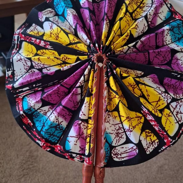 African Hand Fan, Africa Fan, Ankara Print, African Print Fans With ...