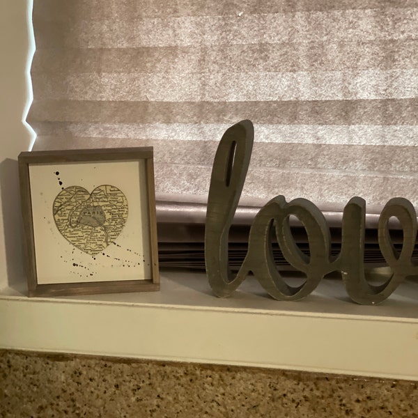 Paris Heart Sign, Heart Map Sign, Paris France Sign, Paris Gift, Paris ...