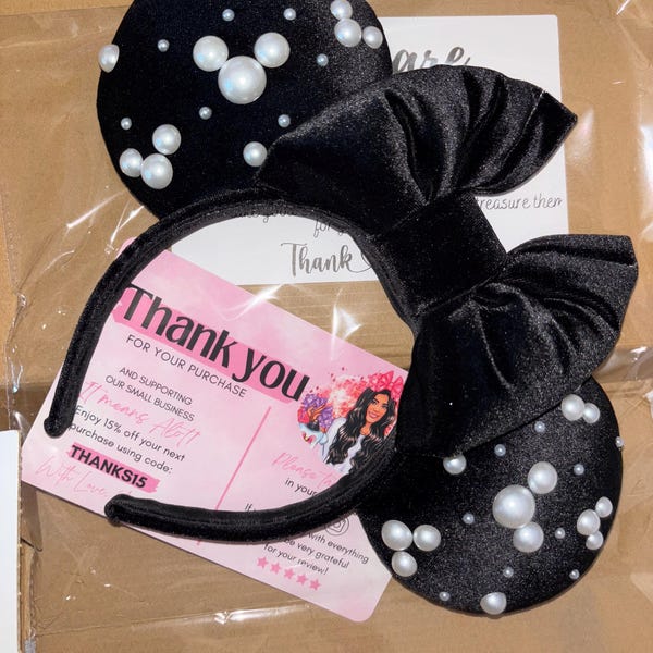 Black Velvet Ears - Etsy