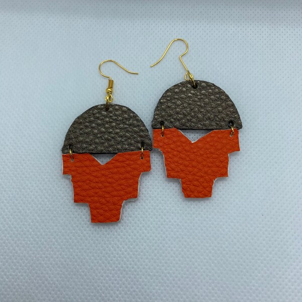 Southwestern Navajo Earrings SVG, Bohemian Desert Earrings SVG, Leather ...