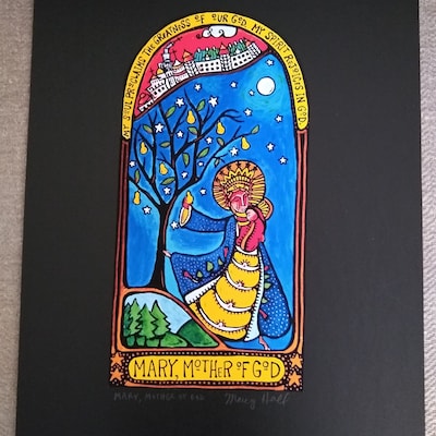 Saint Muirgen of Lough Neagh Art Print Dancing Monk Series - Etsy