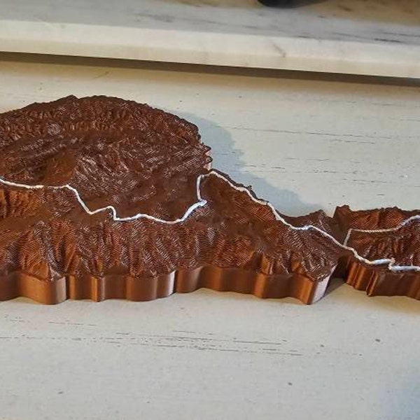 Kepler Track 3D Map, Hiking Trail Map Wall Art, Fiordland National Park ...