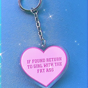 Return to Fat Ass Keychain, Acrylic Keychain, Baddie Keychain, Car ...