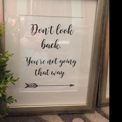 Don't Look Back Sign INSTANT DOWNLOAD Printable Wall - Etsy