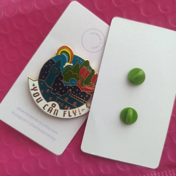 Peter Pan Ride Inspired Enamel Pin Disneyland Disney World Quote Lapel ...