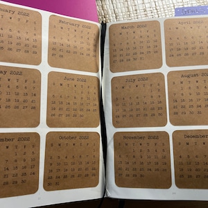 Mini Calendar Stickers for Planners and Journals 2023 2024 - Etsy