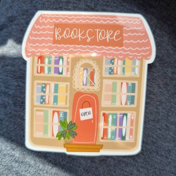 Bookshop Sticker, Bookshelf Sticker, Bookstore Sticker, Bookish ...