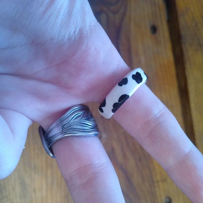Cow Print Ring - Etsy