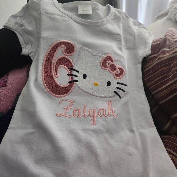 Personalized Kitty Birthday Outfit, Kitty Birthday Outfit, Hello ...