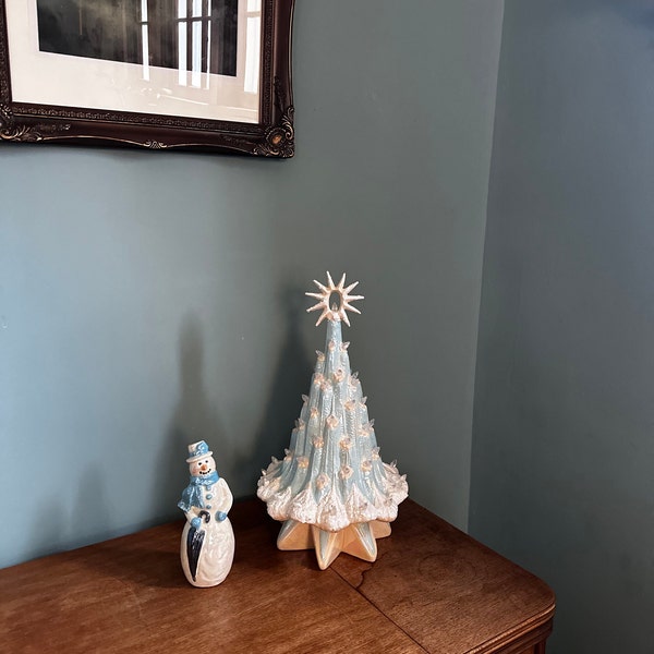 Handcrafted Light up Ceramic Christmas Tree With Gold Accent - Etsy