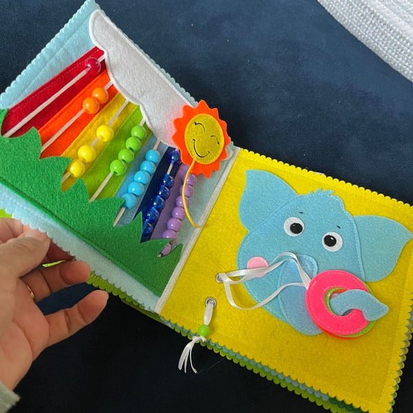 Personalized Montessori Baby Toy and Sensory Felt Book, Educational ...