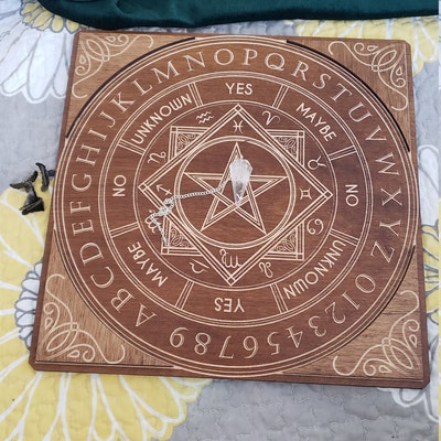 Pendulum Board, Witch Board, Spiritual Dowsing Board, Spirit Game for ...