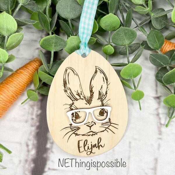 Easter Bunny With Glasses, Bunny With Glasses, Bunny With Glasses Svg ...