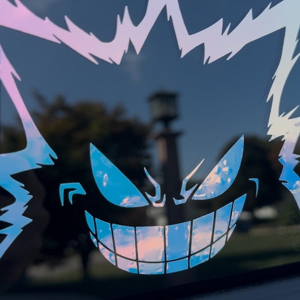 Gengar PKM Decal Car, Truck, Windshield, Laptop, Vinyl, Holographic ...