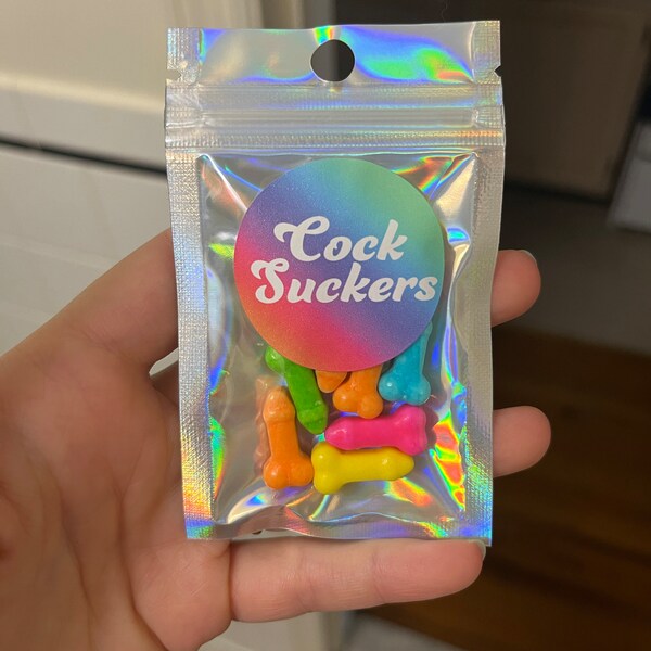 Cock Suckers Or Eat A Bag Of Dicks Bachelorette Party Penis Candy Bags