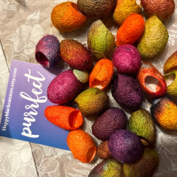 SILK COCOONS Packs of 5 or 10, Dyed Packs, Pictures Are for Color ...