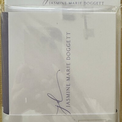 Complete Personalized Stationery Set EXQUISITE SCRIPT MONOGRAM Custom Monogrammed Note Cards and ...