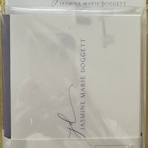 Personalized Note Card Set EXQUISITE SCRIPT MONOGRAM Women's Stationery ...