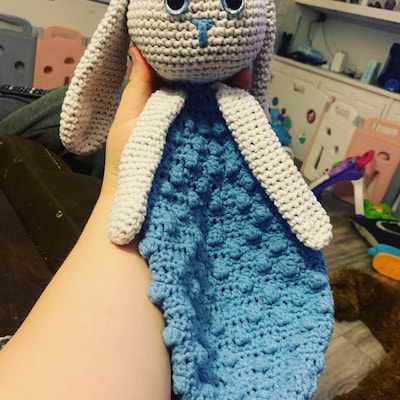 Rabbit Lovey Crochet Pattern-snuggle Bunny Bobble Buddy DIGITAL Pdf ...