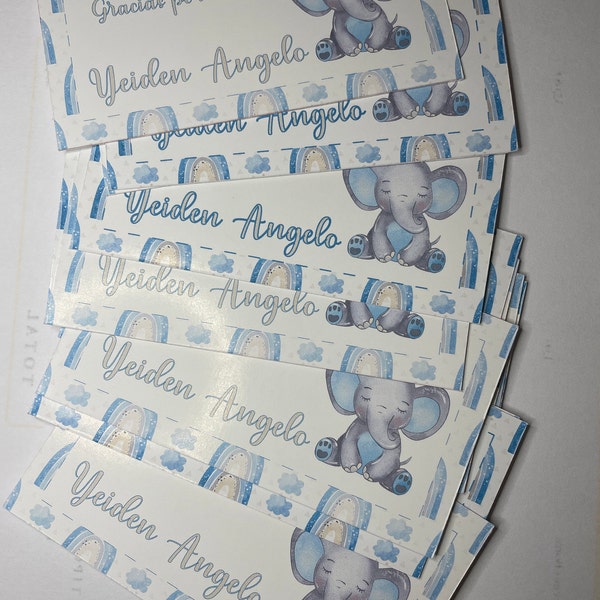 Watercolor Baby Elephant Digital Paper Pack Boy, Rainbows Digital Paper ...