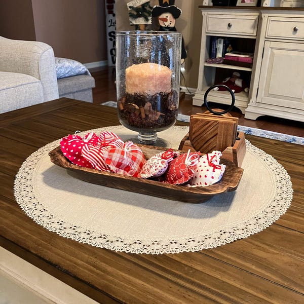 Off White Linen Lace Dresser Scarf Narrow Rectangle Doily Table Runner ...