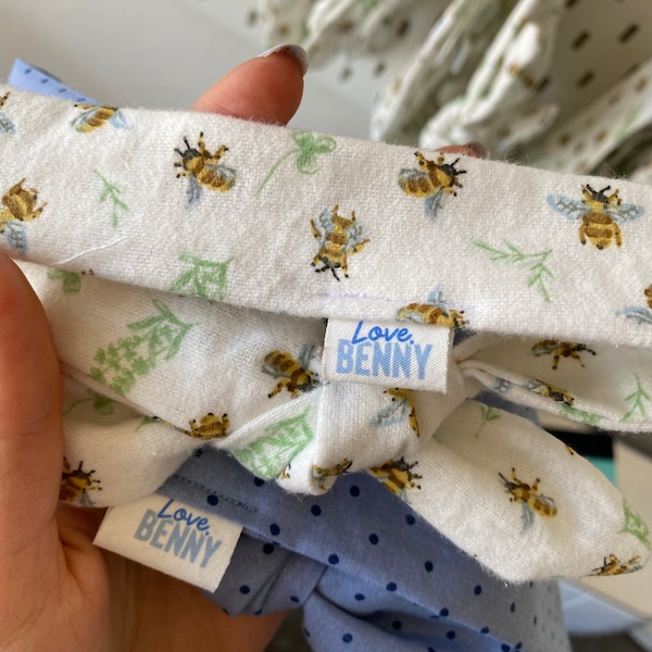 Custom Cotton Hem Tags: Fold Over Clothing Labels, Printed in Color - Etsy