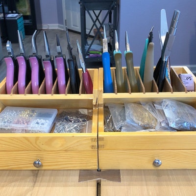 3-3/4 X 6-1/2 X 7-1/2 Wooden Plier Rack - Etsy