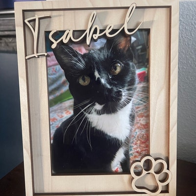 Personalized Cat Frame Custom Cat Name Picture Frame Gifts for Cat ...