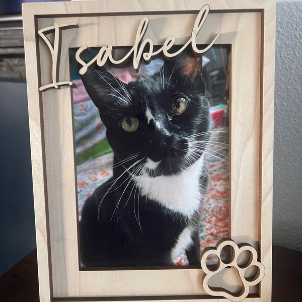 Personalized Cat Frame | Custom Cat Name Picture Frame | Gifts for Cat ...