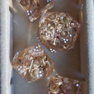 Real Lucky Clover Polyhedral Dice Set Rpg Dnd Dice With Blowball D&D ...