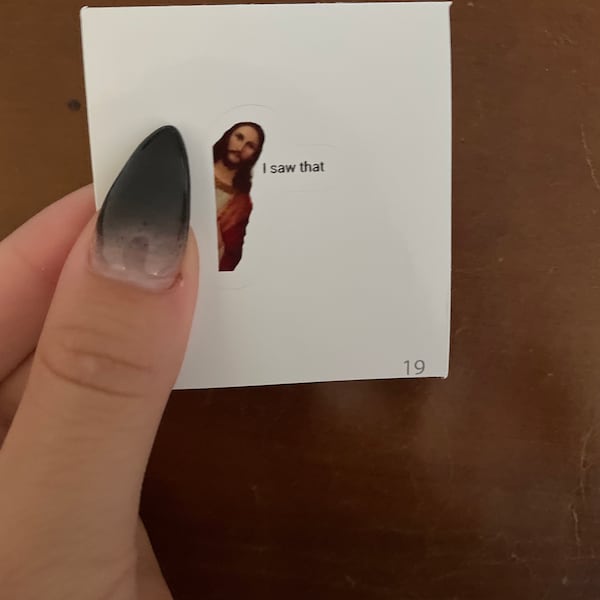 Jesus Meme Sticker | Jesus is Watching | Funny Stickers | Jesus Joke ...